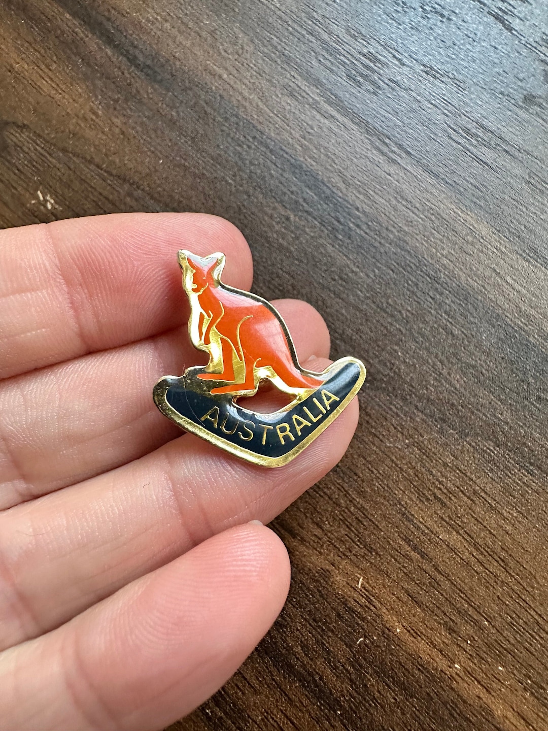 Vintage Australia Kangaroo and Boomerang Lapel Pin Badge Brooch - Etsy