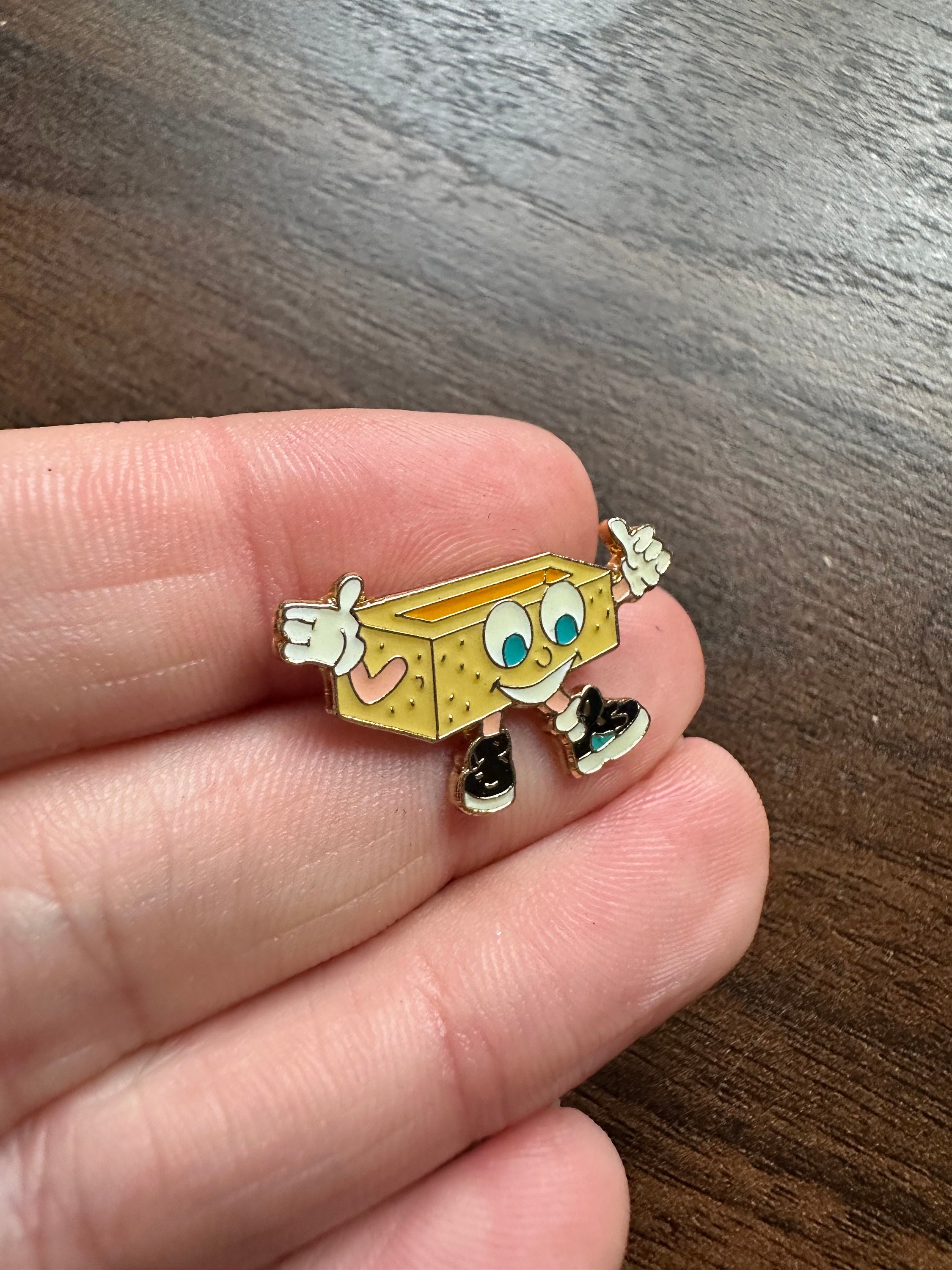 Cartoon Brick Animated Character Enamel Lapel Pin Badge Brooch - Etsy