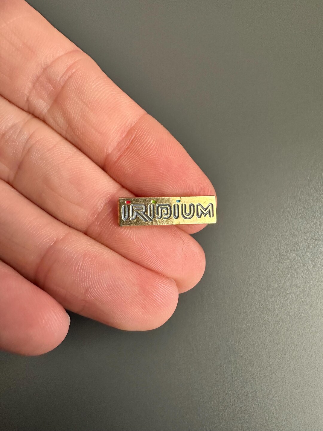 Iridium Brand Logotype Advertising Graphic Design Promotional Enamel Lapel Pin Badge Brooch - Etsy