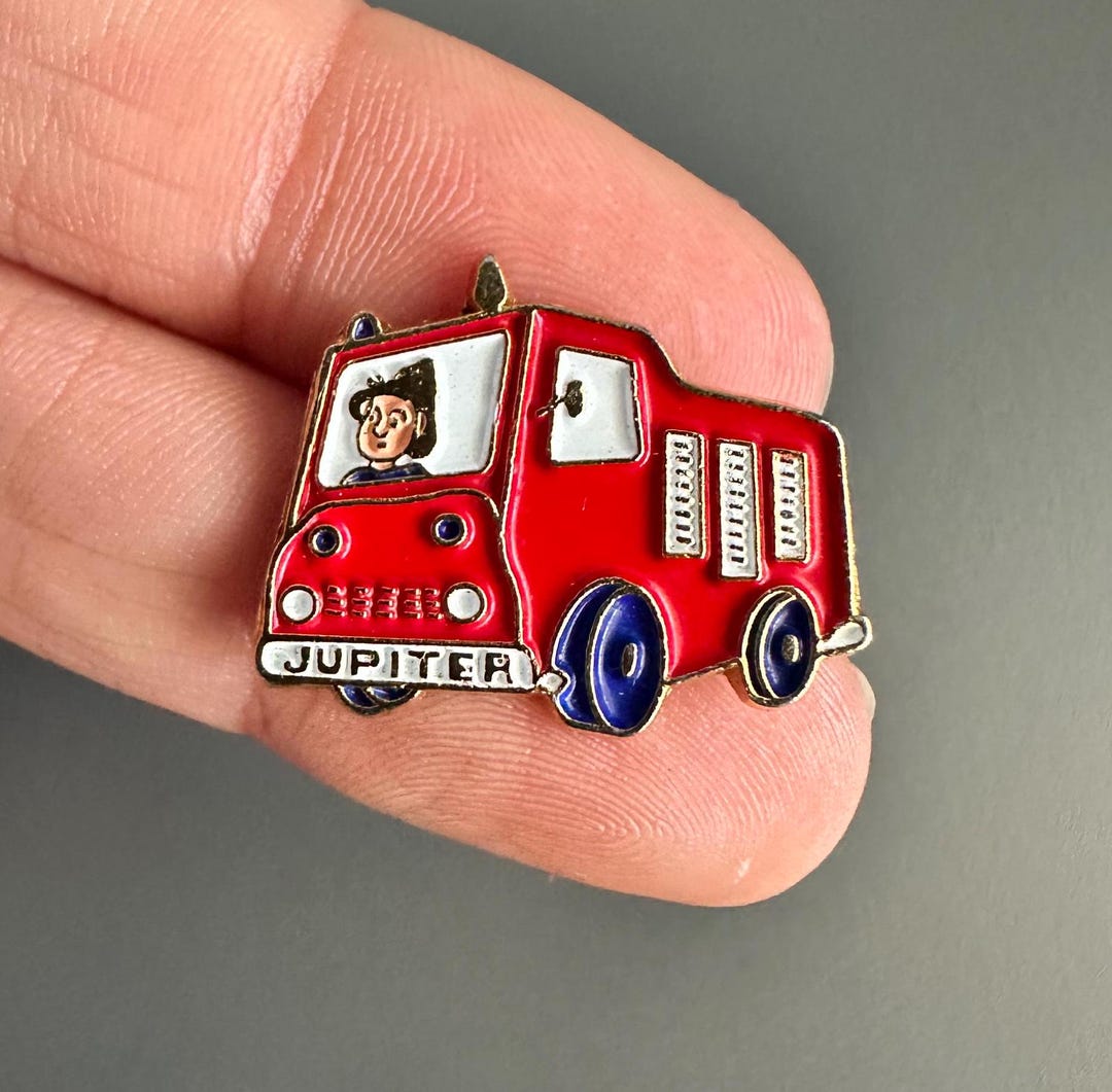 Vintage Fireman Sam Jupiter Fire Engine Enamel Lapel Pin Badge - Etsy