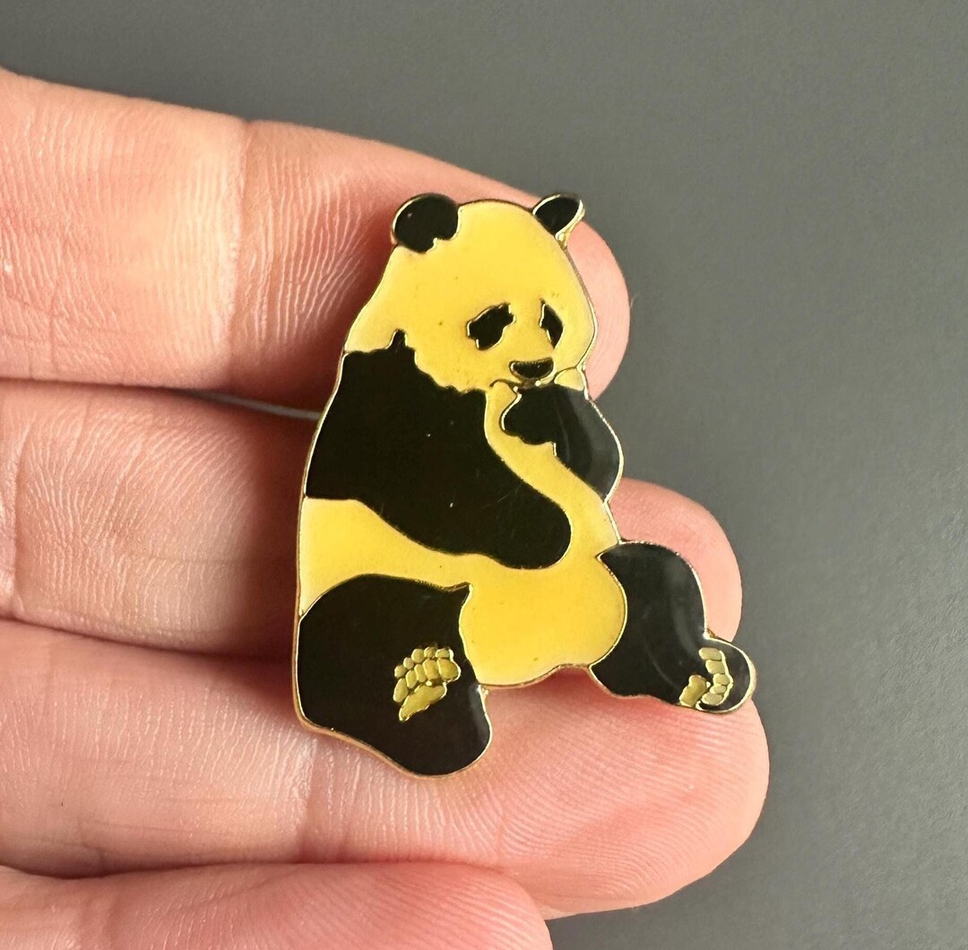 Vintage Giant Panda Enamel Lapel Pin Badge Brooch - Etsy