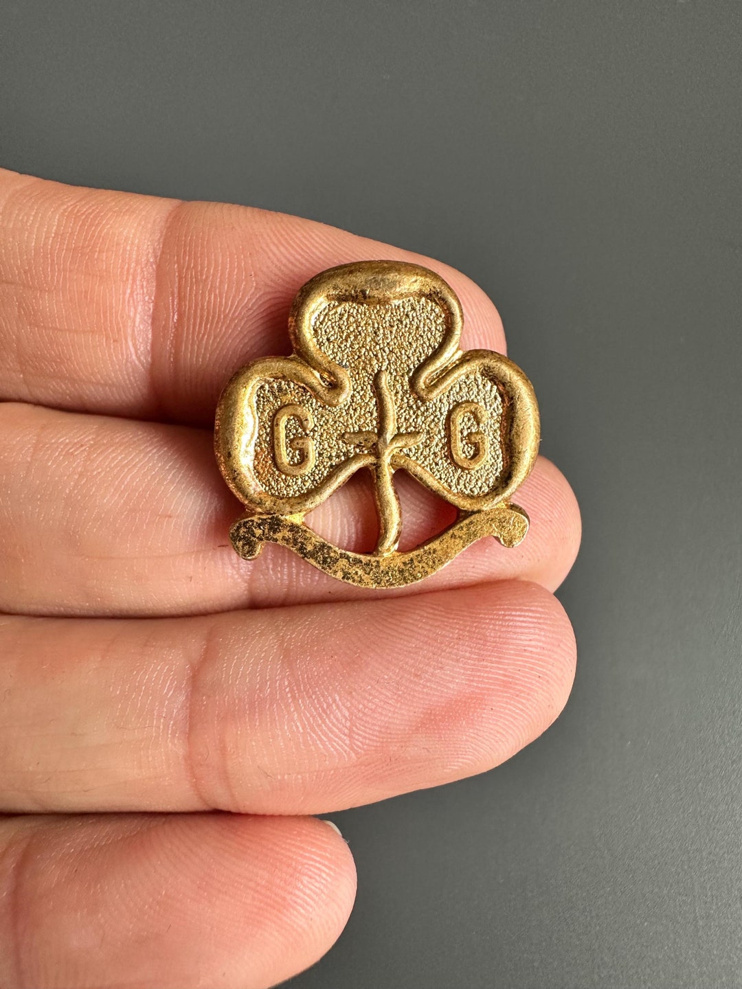 Vintage Trefoil Guild Girl Guide Gold Lapel Pin Badge Brooch - Etsy