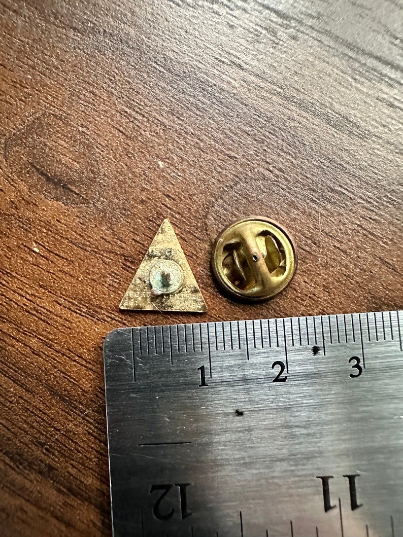Vintage Triangle Pyramid Logo Sun Rising Male and Female Enamel Lapel ...