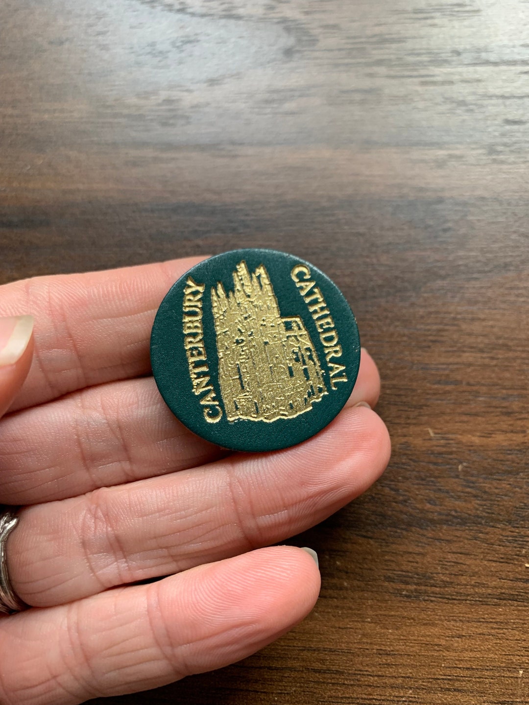 Vintage Canterbury Cathedral Leather Lapel Pin Badge - Etsy