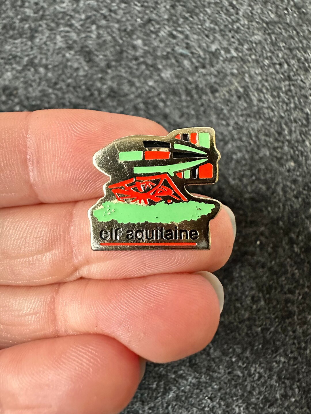 Vintage Elf Aquitaine Blimp Airship Oil Fuel Petroleum Advertising ...