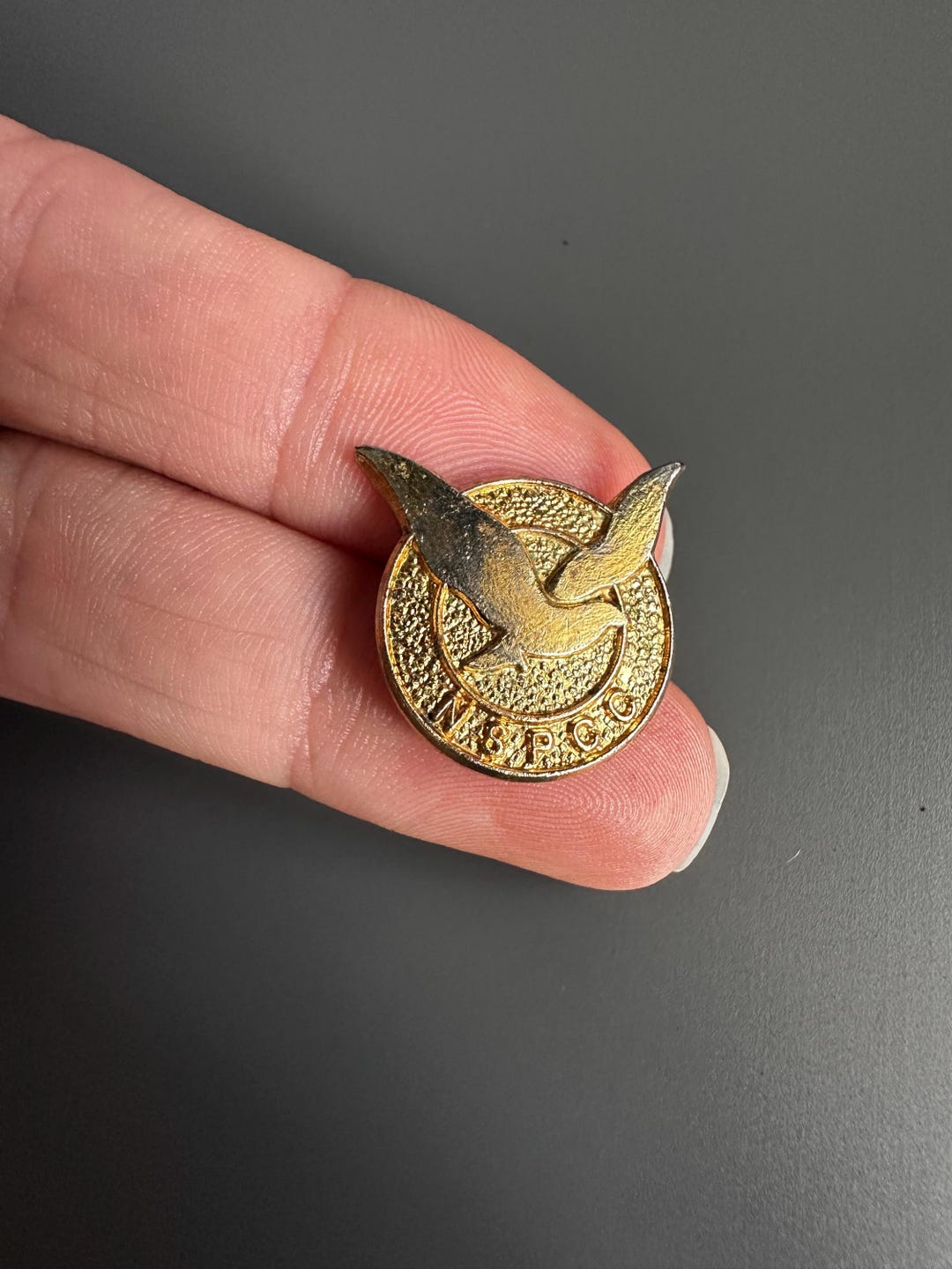 Vintage NSPCC Golden Dove Gold Tone Lapel Pin Badge Brooch - Etsy