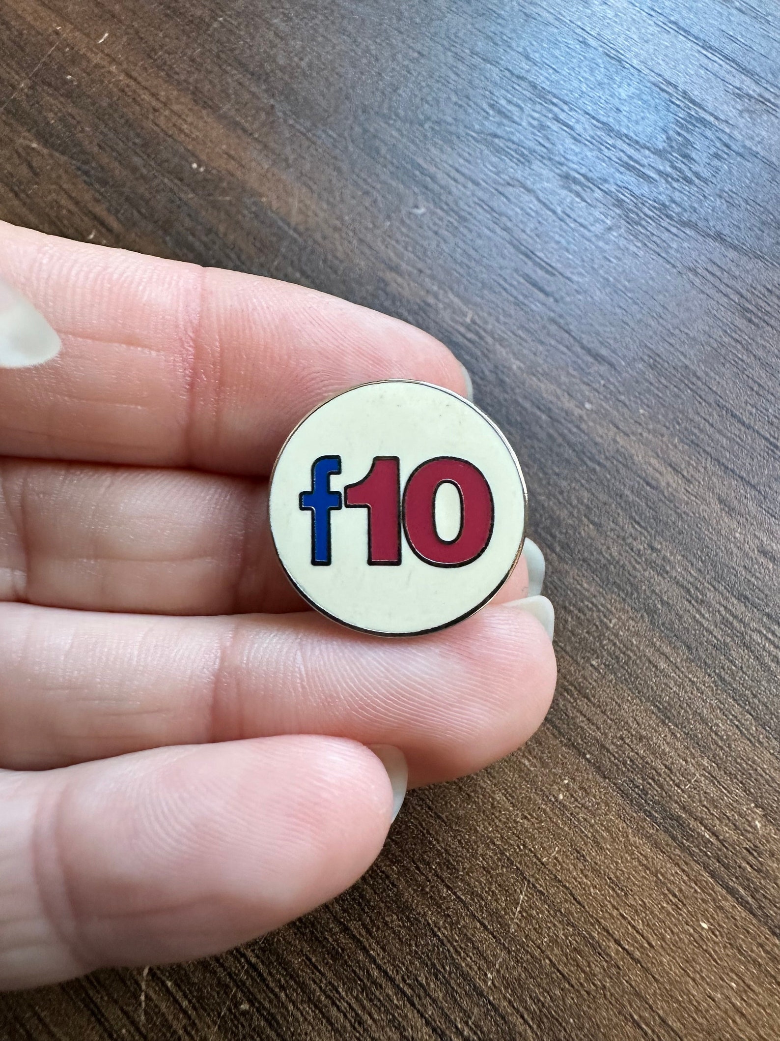 F10 Typographic Font Logo Symbol Enamel Lapel Pin Badge Brooch - Etsy