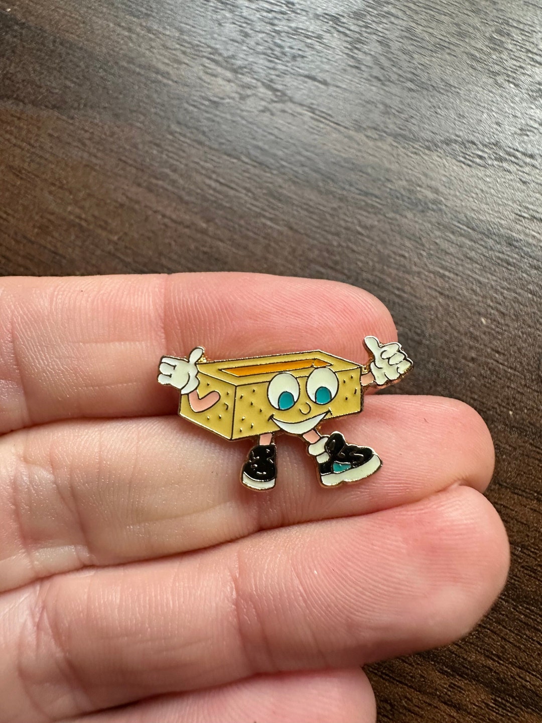 Cartoon Brick Animated Character Enamel Lapel Pin Badge Brooch - Etsy