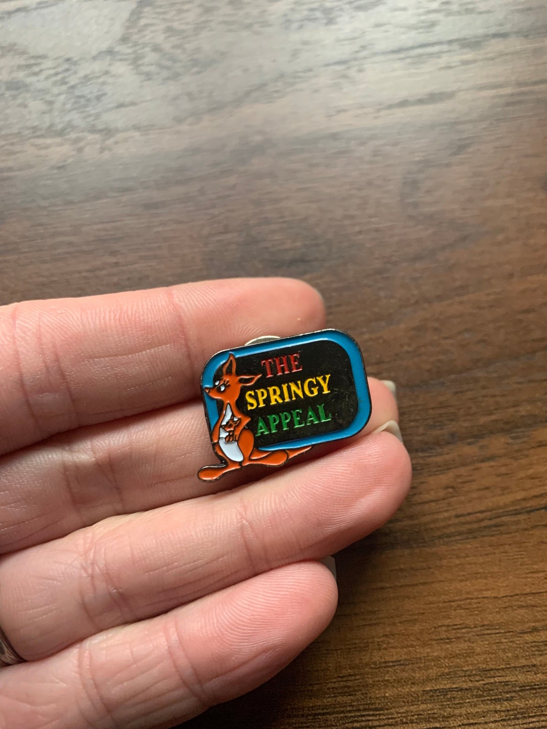 The Springy Appeal Kangaroo Joey Enamel Lapel Pin Badge - Etsy