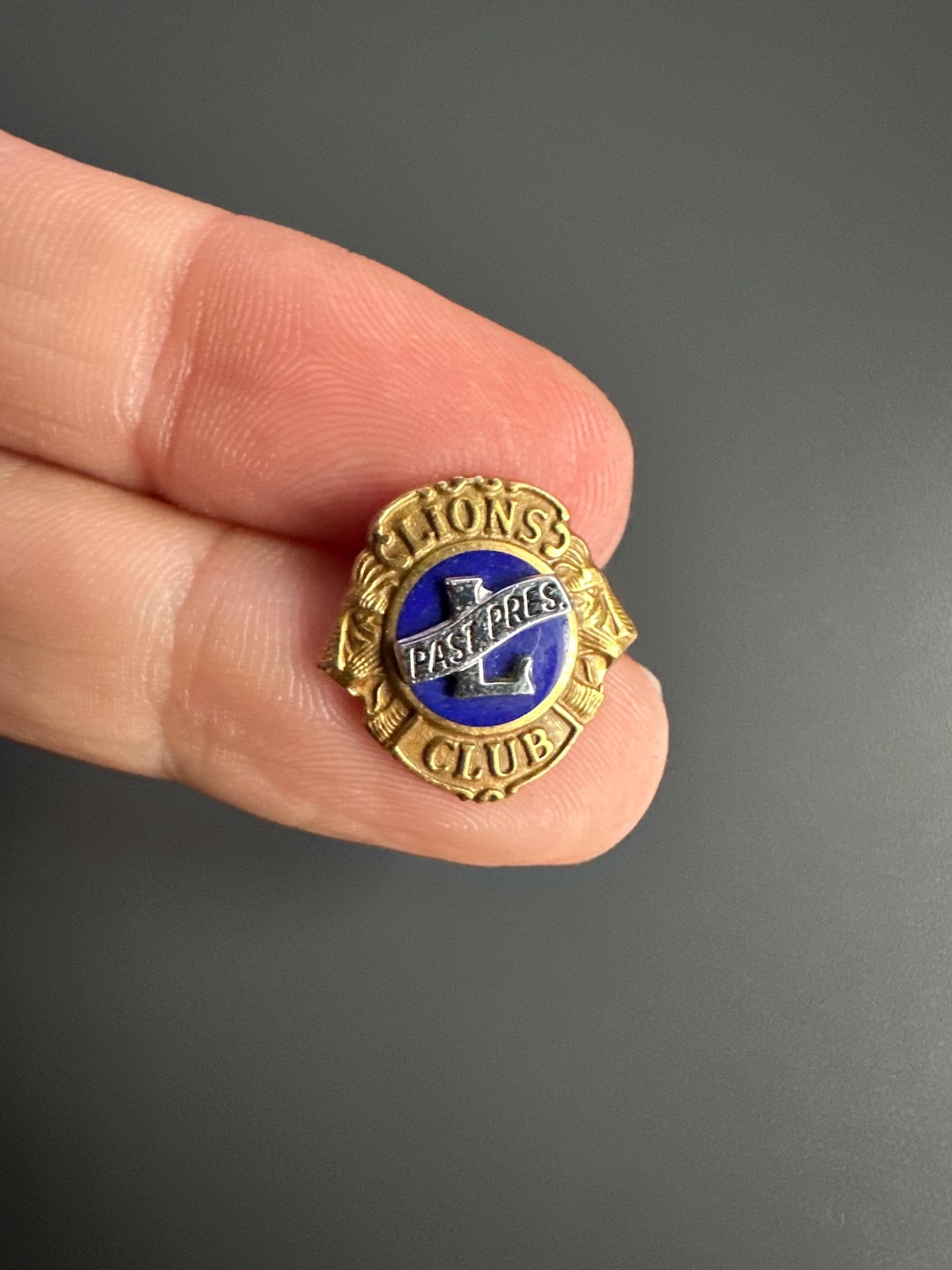 Vintage LIONS Club Past President Charter Member 1/10 10K Gold Filled ...
