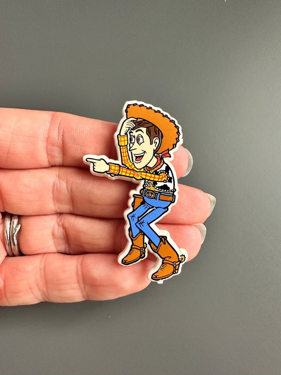 Vintage 1990s Disney Toy Story Woody plastic lapel pi… - Gem