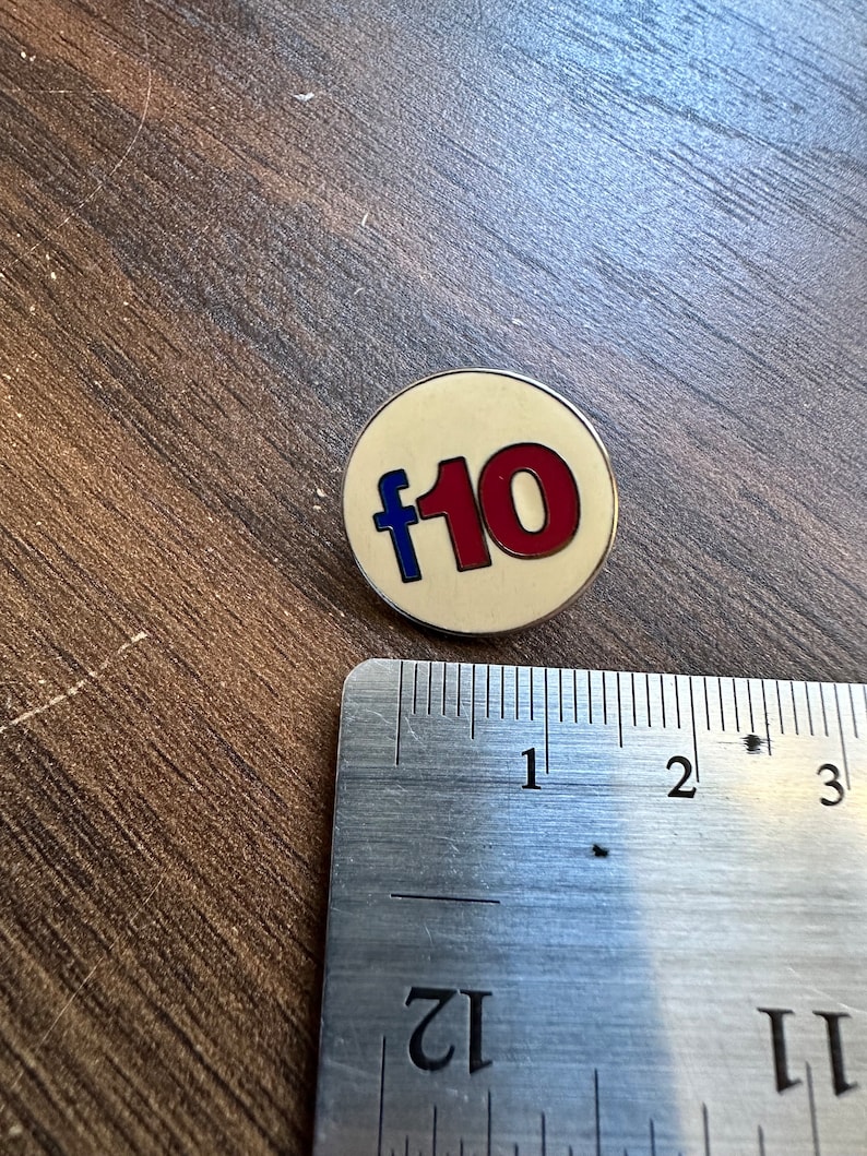 F10 Typographic Font Logo Symbol Enamel Lapel Pin Badge Brooch - Etsy