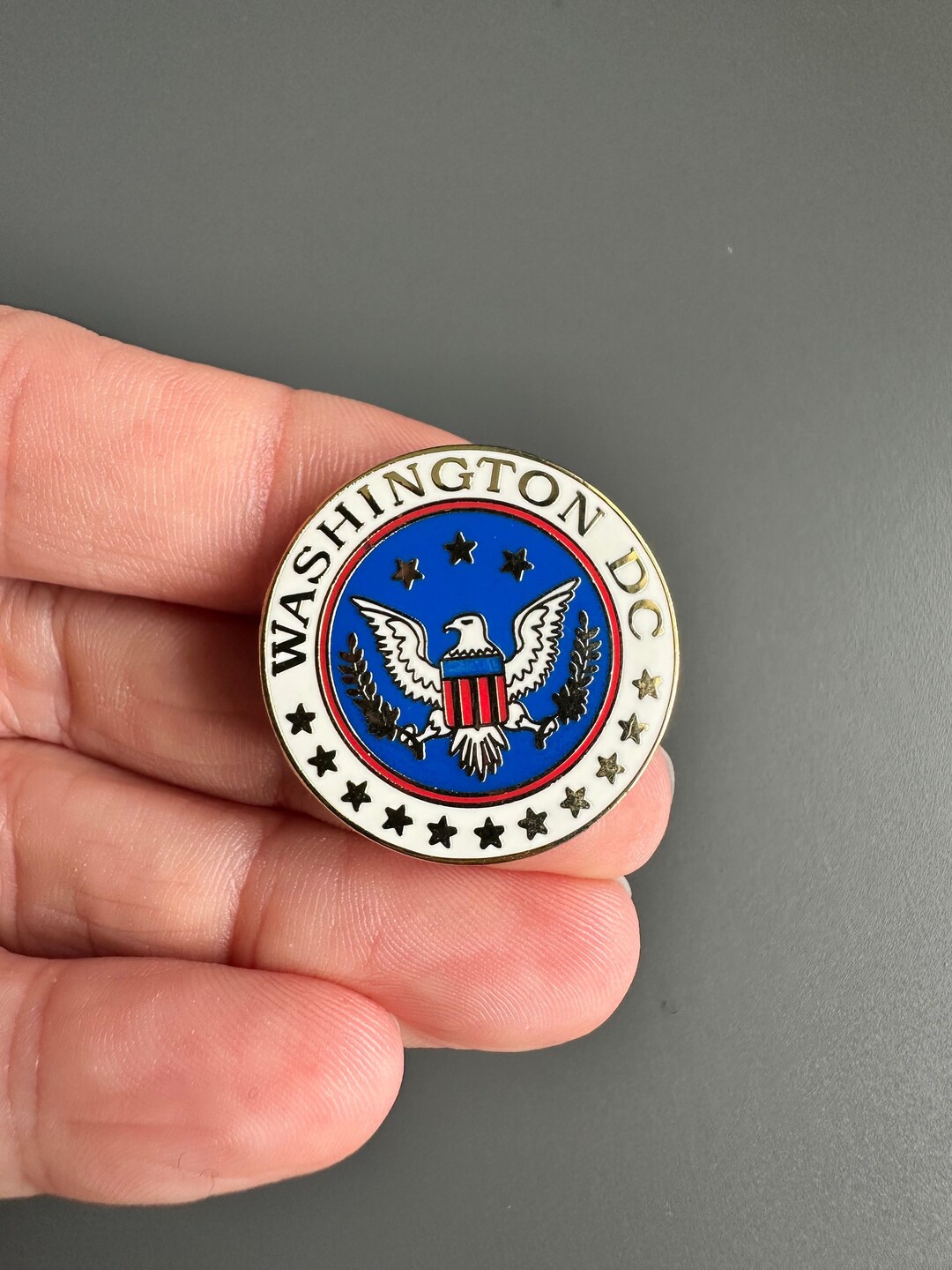 Washington DC State USA Enamel Lapel Pin Badge Eagle Crest - Etsy