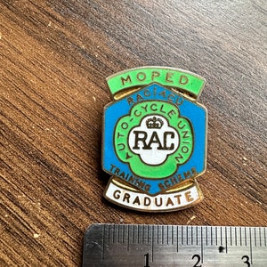 1960s RAC ACU Motorcycle Moped Training Scheme Graduate Auto-cycle ...