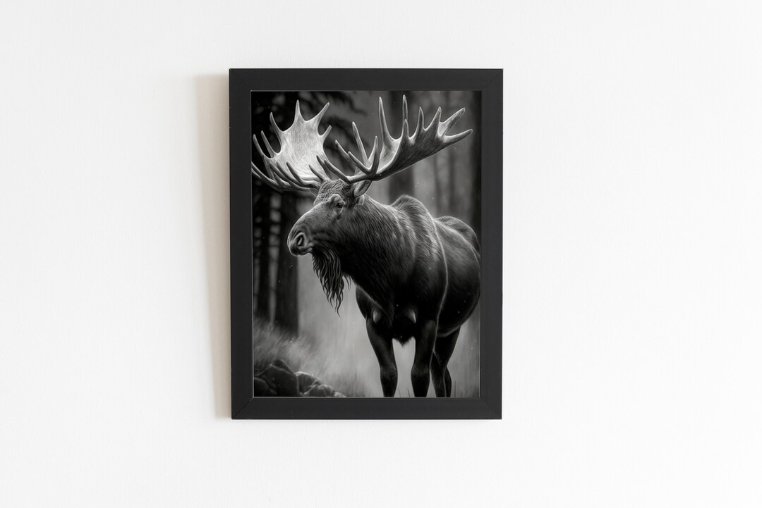 Digital Print | Moose | AI Generated - Etsy
