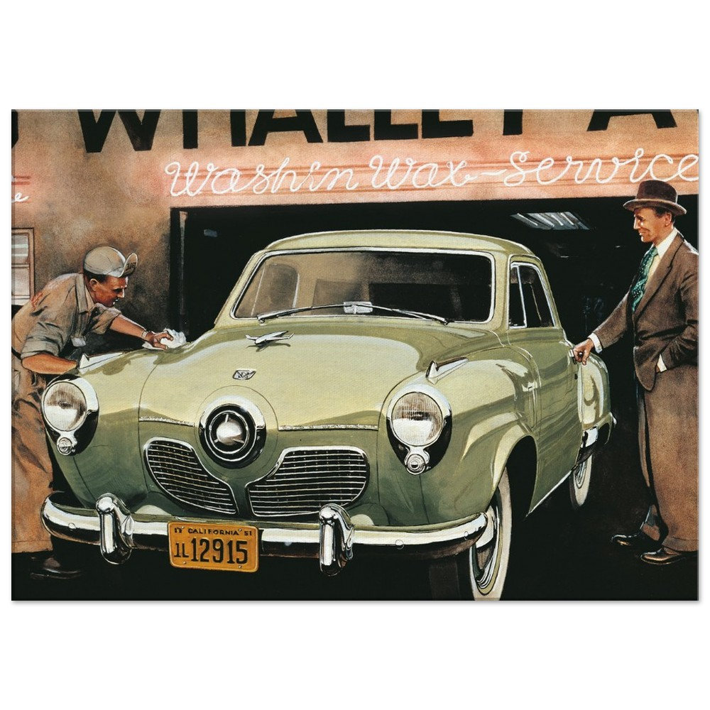 Canvas of a Classic Studebaker Kids Room Home Decor Car Decor Interior ...