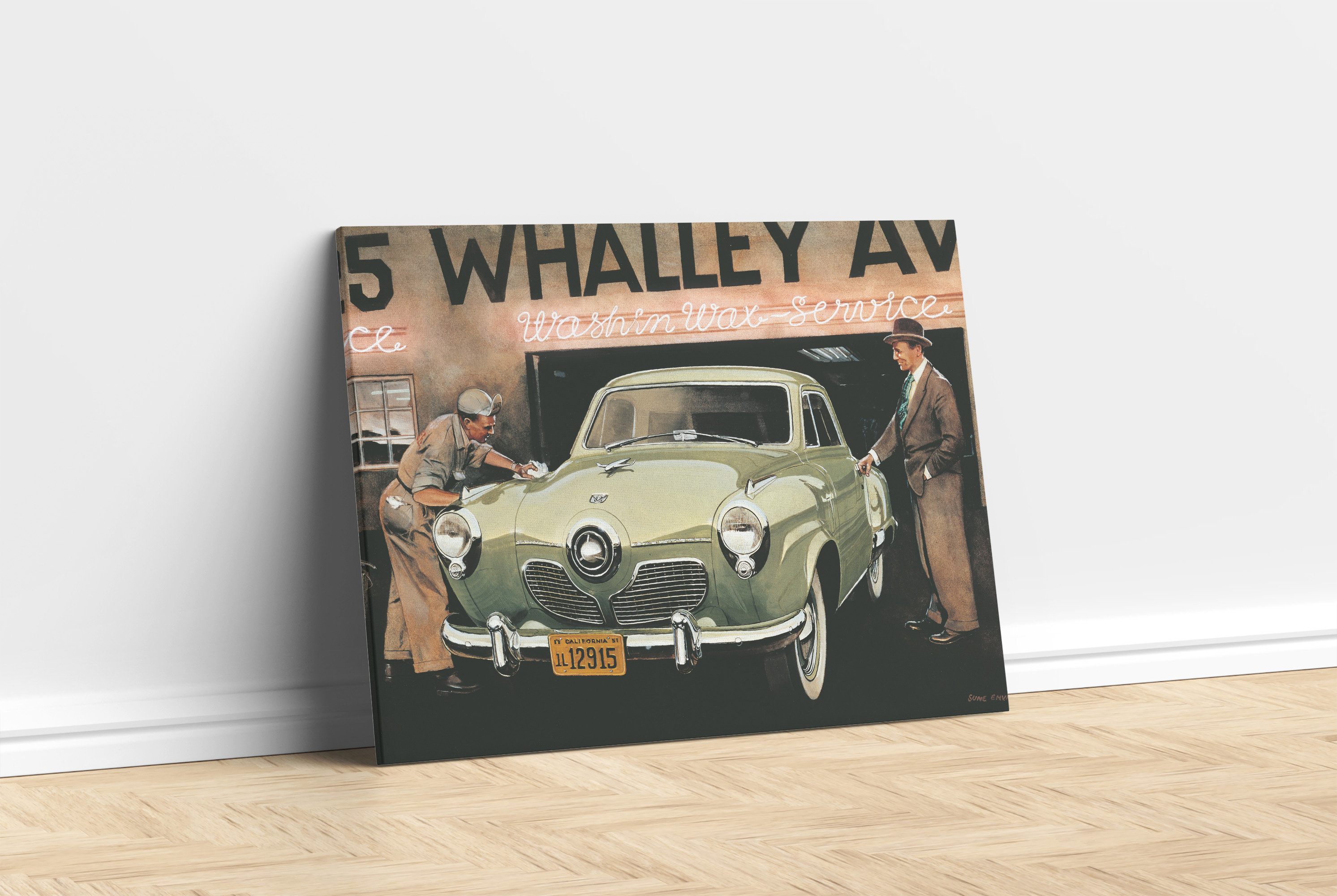 Canvas of a Classic Studebaker Kids Room Home Decor Car Decor Interior ...