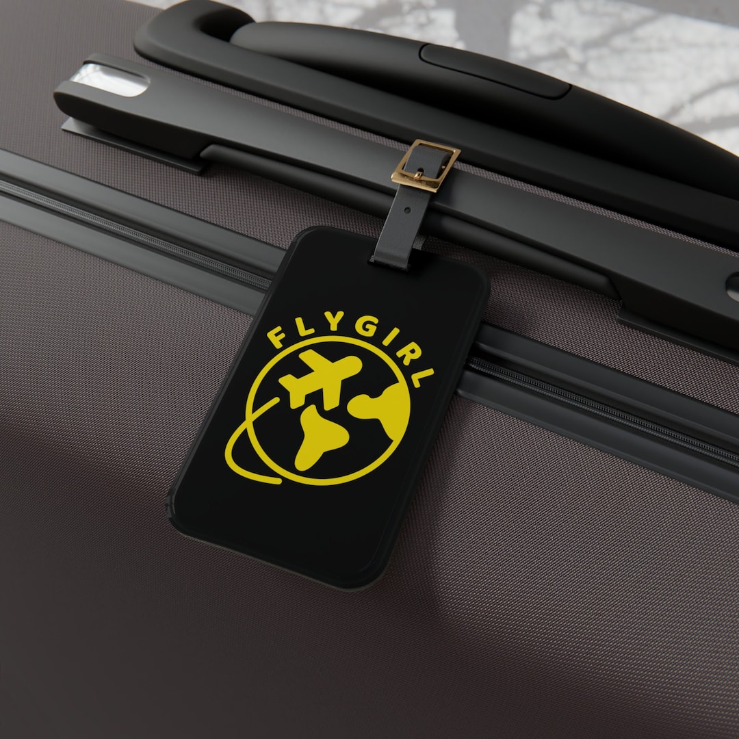 Fly Girl Yellow Luggage Tag Flight Attendant Gift Pilot Gift Travel ...