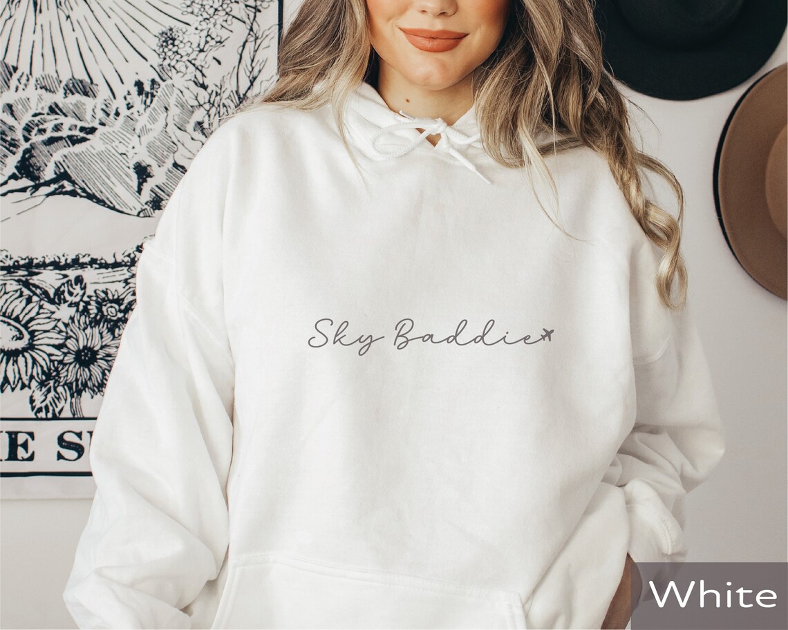 Flight Attendant Sky Baddie Hoodie Travel Hoodie Vacation Shirt Gift ...