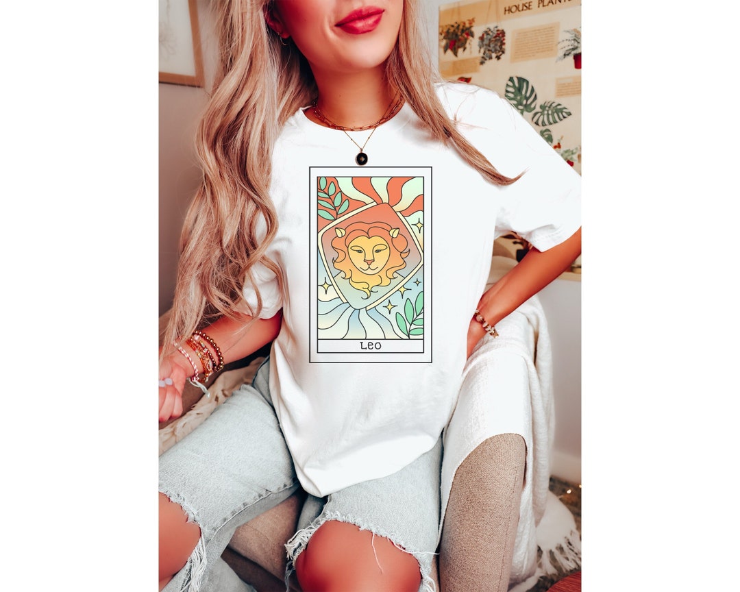Leo Zodiac Sign Shirt Custom Tarot Card Shirt Friends Bachelorette ...