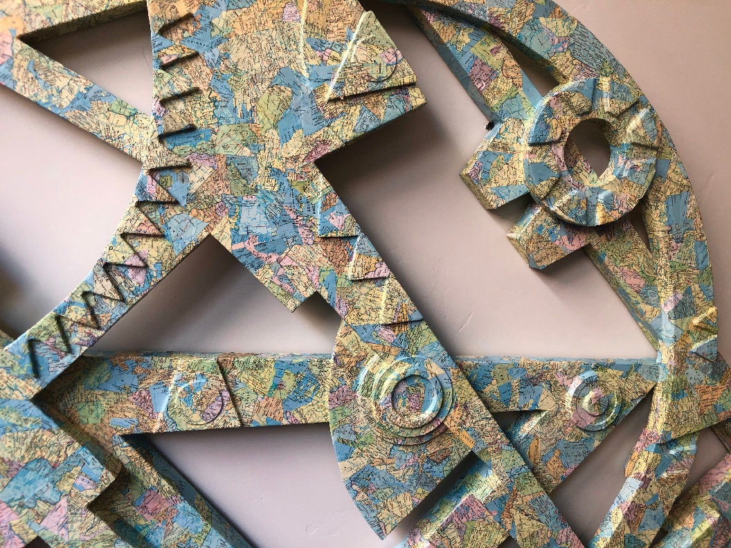 Handmade Wall Sculpture atlas - Etsy