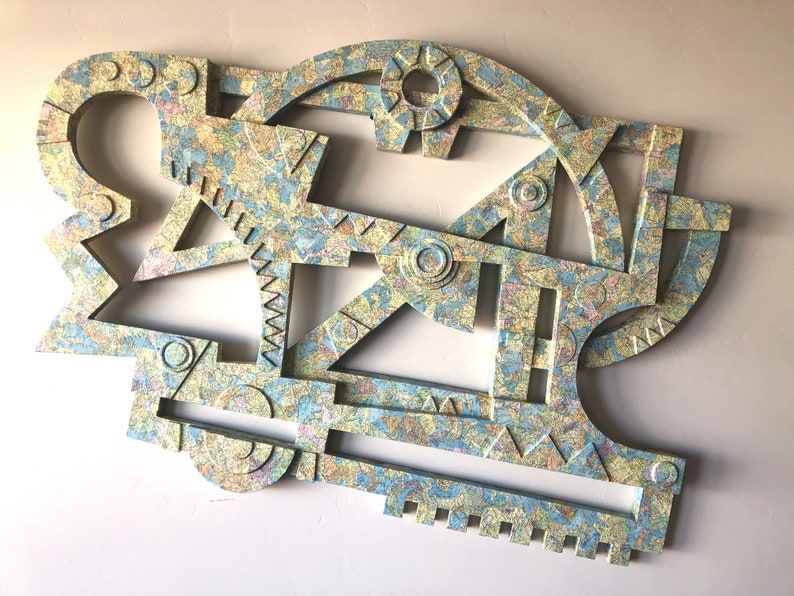 Handmade Wall Sculpture atlas - Etsy