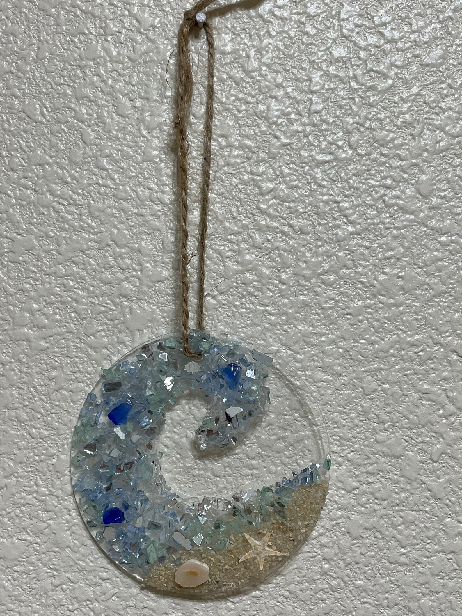 Ocean Wave Ornament Beach Sun Catcher Wave Beach House Decor Coastal ...