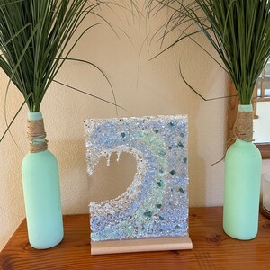 Glass Beach Ocean Wave, Coastal Bathroom Decor, Beach House Wall Decor ...