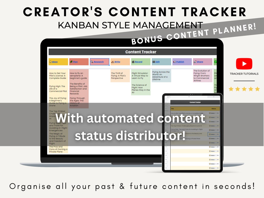 Creator's Content Tracker - Etsy