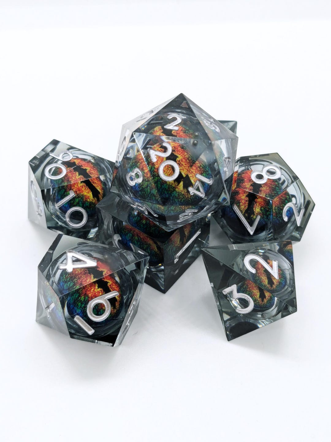 Liquid Core Eyeball Dice - Red Green Blue - Etsy
