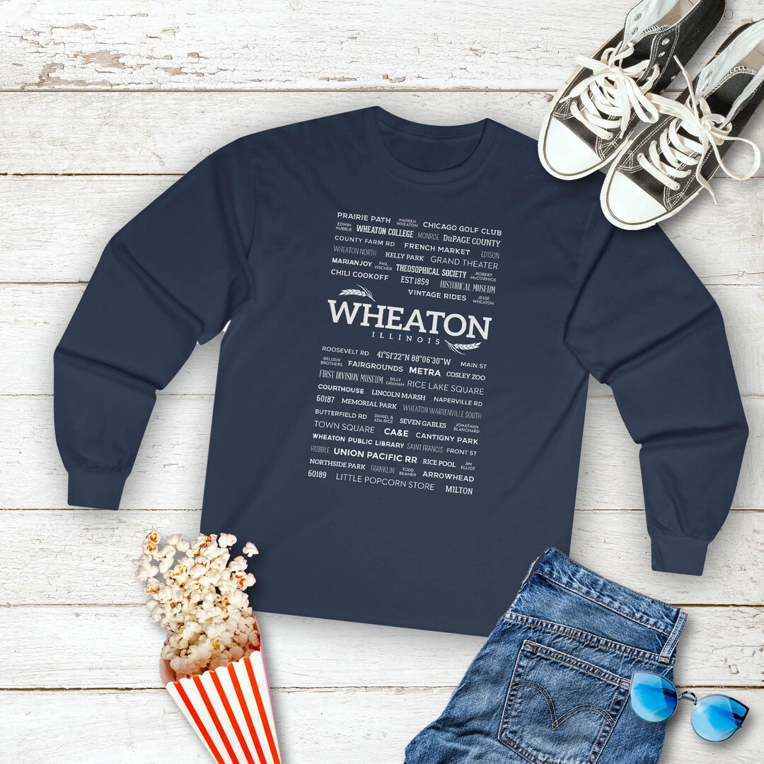 PLACES of WHEATON | Long Sleeve T-shirt - Etsy