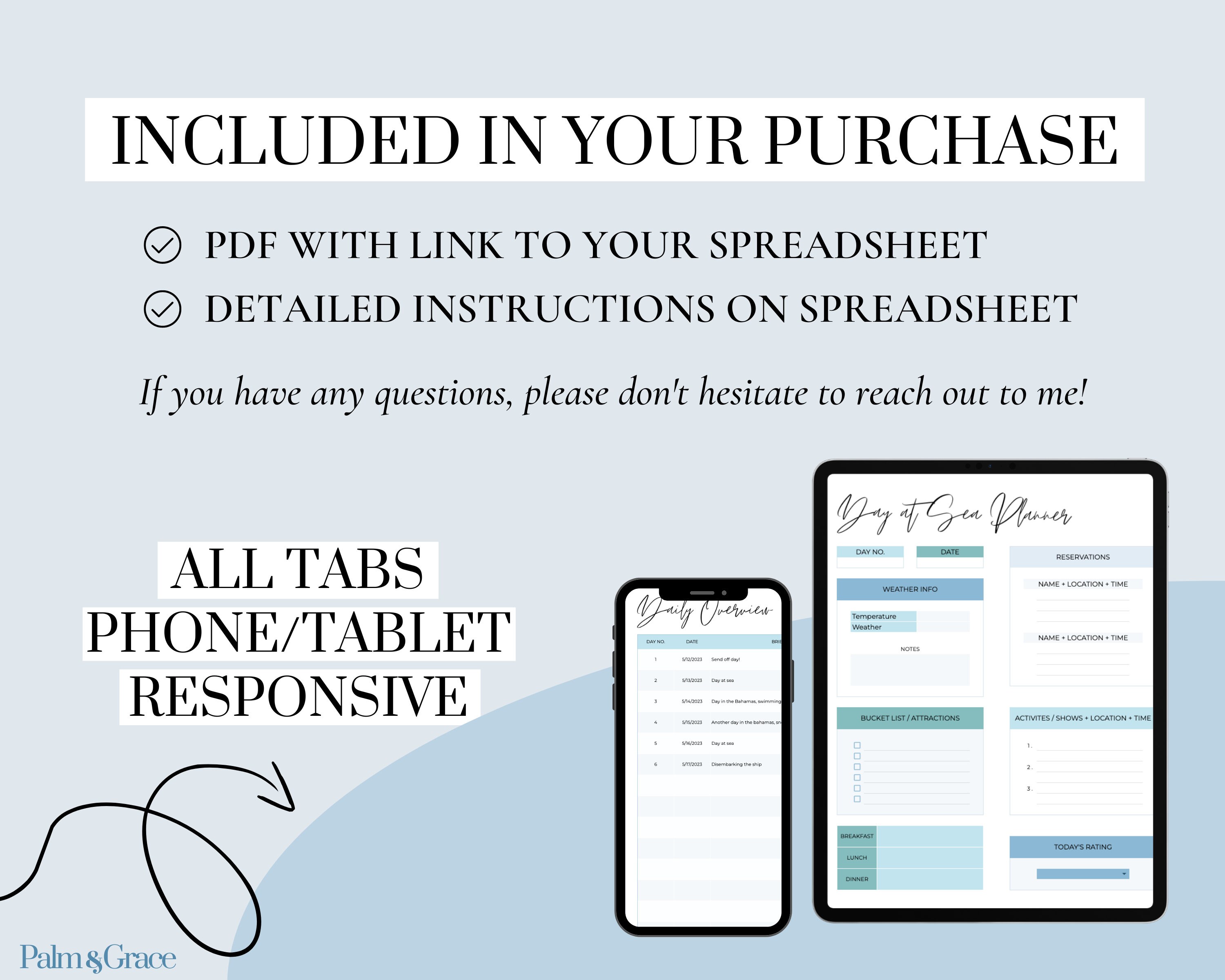 Cruise Planner Spreadsheet, Cruise Packing List, Cruise Itinerary ...