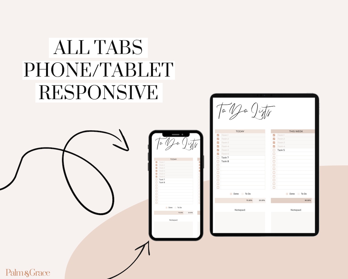 Digital to Do List Template, Editable to Do List Google Sheets, Task ...