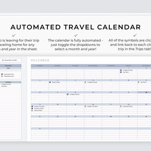 Travel Agent Planner, Travel Agent Spreadsheet Template, Digital Trip ...