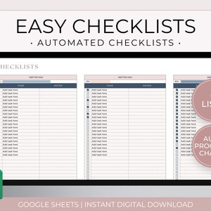 Google Sheets Checklist Template, to Do List Template for Google Sheets ...