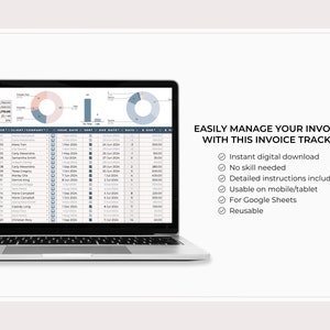 Invoice Tracker for Google Sheets, Invoice Tracker Template Spreadsheet ...