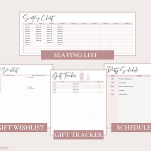 Digital Party Planner Spreadsheet, Google Sheets Birthday Party Planner ...