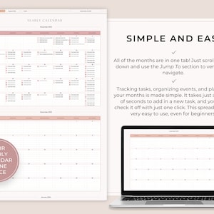 Google Sheets Calendar Template, Editable Calendar Spreadsheet, Task ...