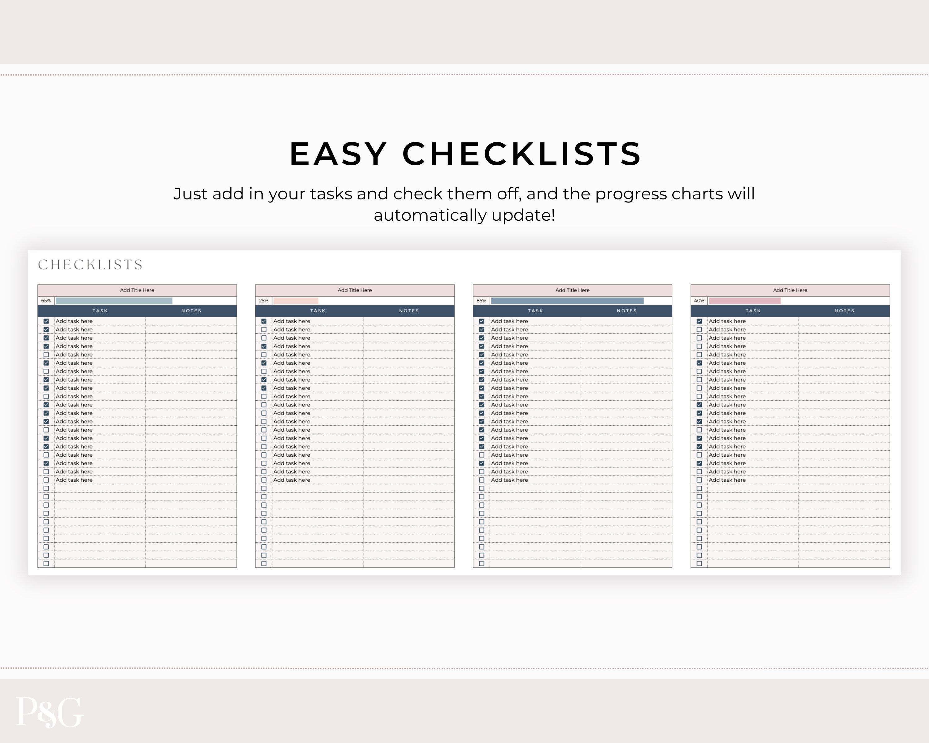 Google Sheets Checklist Template, to Do List Template for Google Sheets ...
