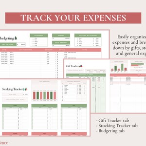 Christmas Planner Spreadsheet, Digital Holiday Planner Template ...