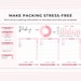 Packing List Spreadsheet Template, Editable Packing Checklist, Vacation ...