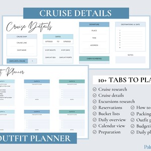 Digital Cruise Planner Spreadsheet, Cruise Packing List, Cruise ...