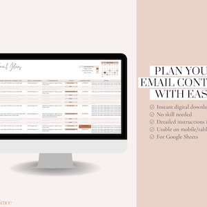 Email Marketing Tracker, Email Content Planner Spreadsheet, Google ...
