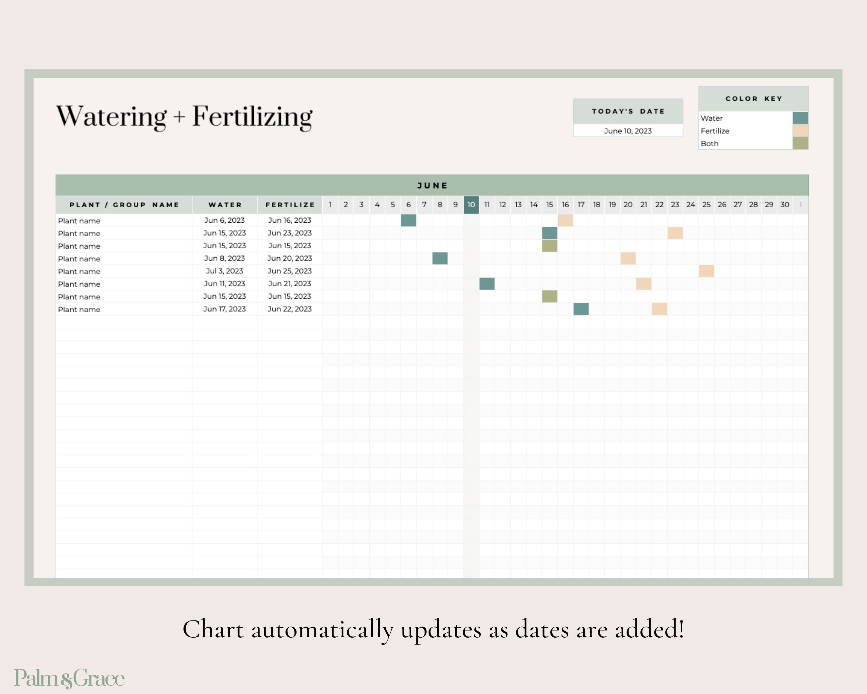 Plant Tracker Google Sheets, Plant Care Planner Google Sheets, Plant ...