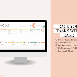 Weekly to Do List Google Sheets, Easy Editable Daily to Do List Planner ...
