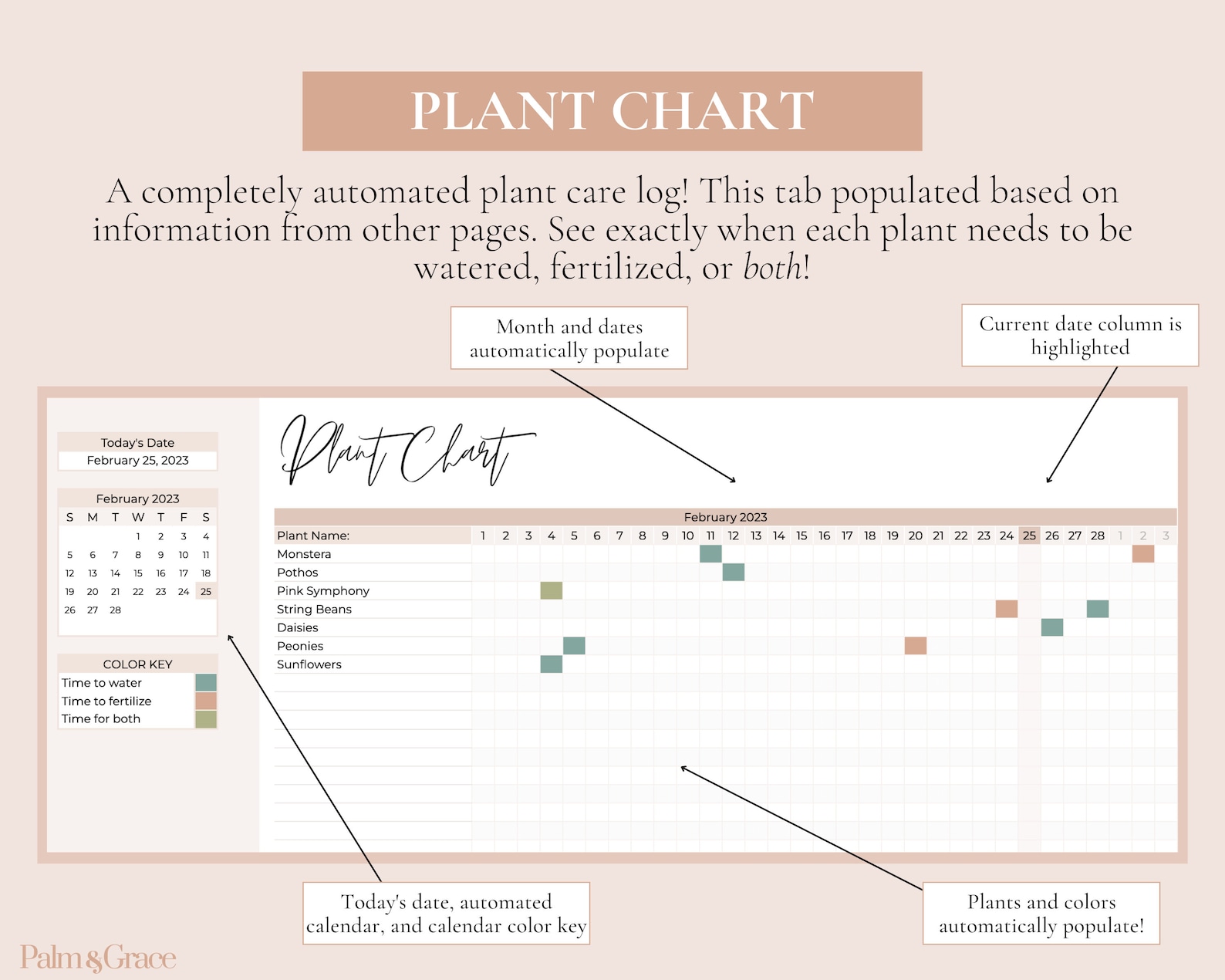 Plant Tracker Google Sheet, Digital Plant Care Planner, Online ...