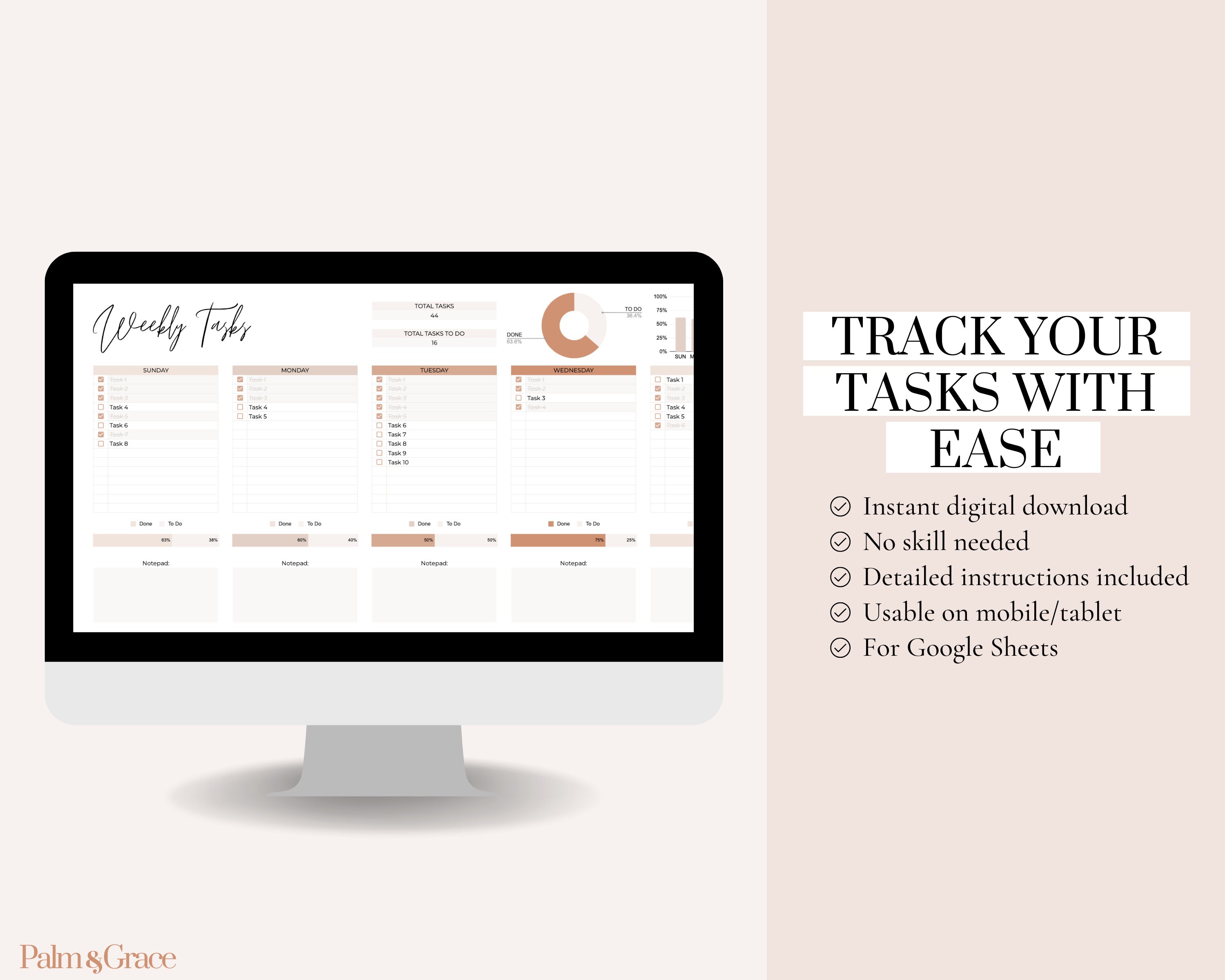 Digital Weekly to Do List Planner, Weekly to Do List Google Sheets ...