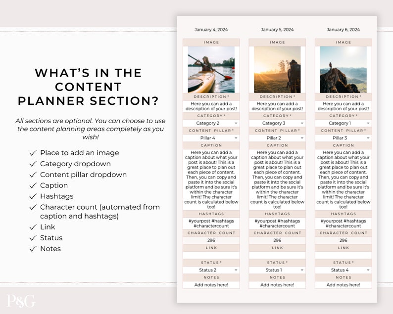 Social Media Content Calendar for Google Sheets, Content Planner ...
