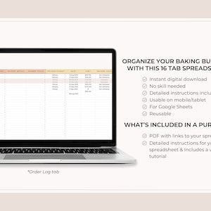 Home Bakery Business Planner Spreadsheet, Recipe Cost Calculator Google ...