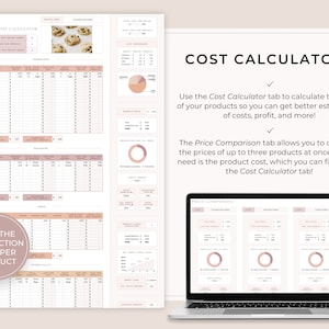 Home Bakery Business Planner Spreadsheet, Recipe Cost Calculator Google ...